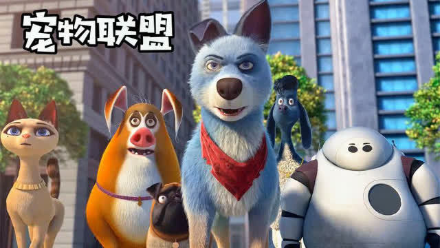 动画冒险电影《宠物联盟》,狗狗带领宠物们大战邪恶机器人