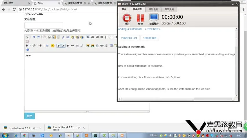 462.Python学习81-02 博客系统之富文本编辑器的参数与上传文件