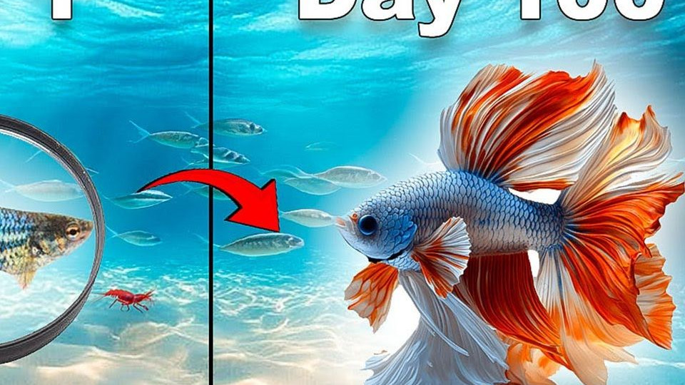 小型模拟生态系统 模拟斗鱼生态系统 100天