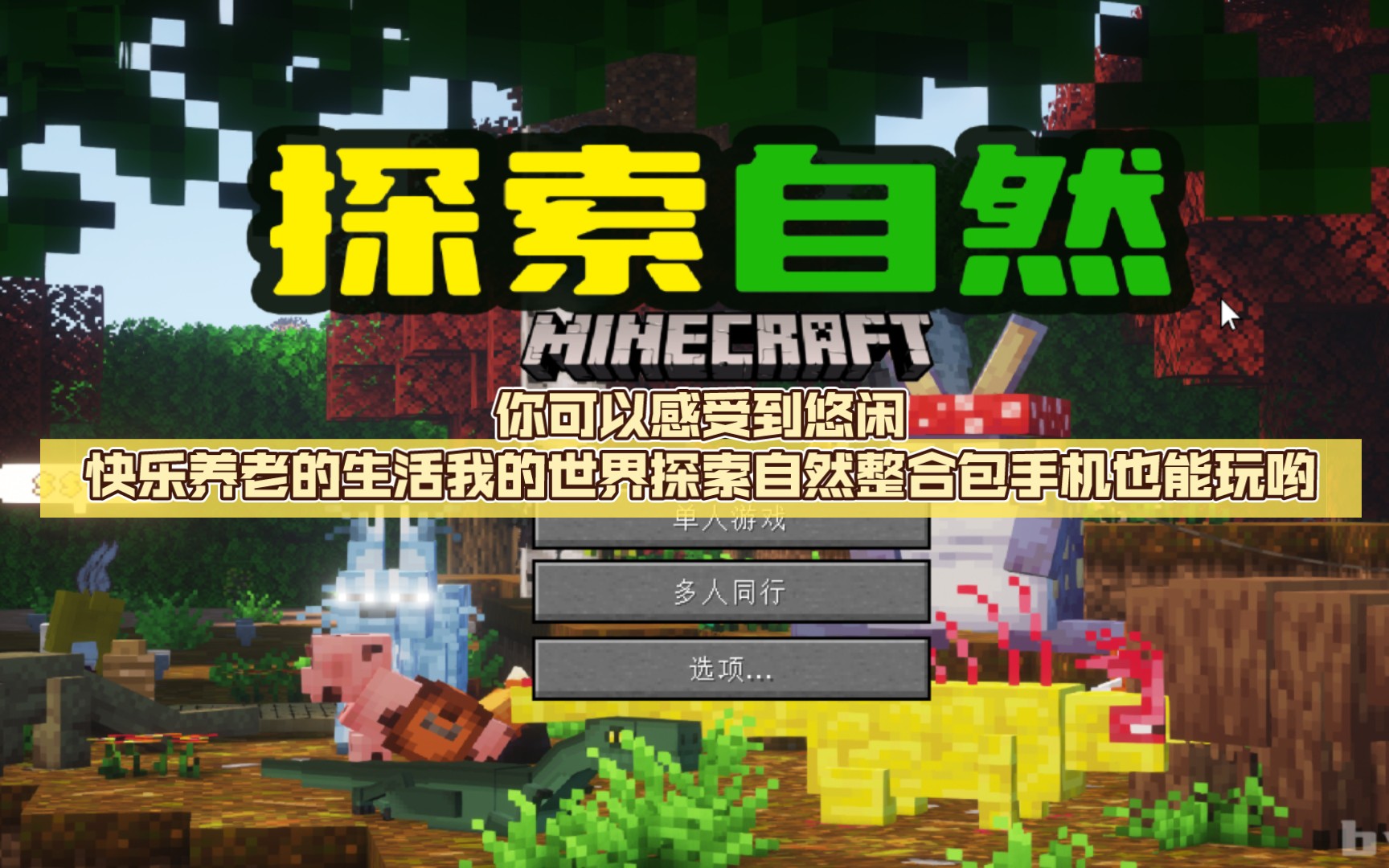 ...(保姆级一键自动安装附带任务和物品的介绍)我的世界探索自然整合...