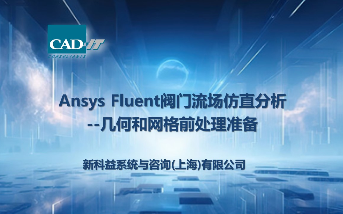 新科益:Ansys Fluent阀门流场仿直分析案例分享--几何和网格前处理准备