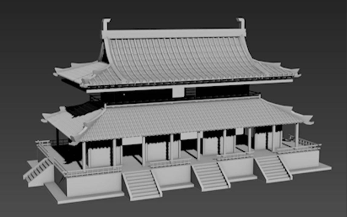 3DMAX建模——大殿,这样的3DMAX渲染过程还不来看看