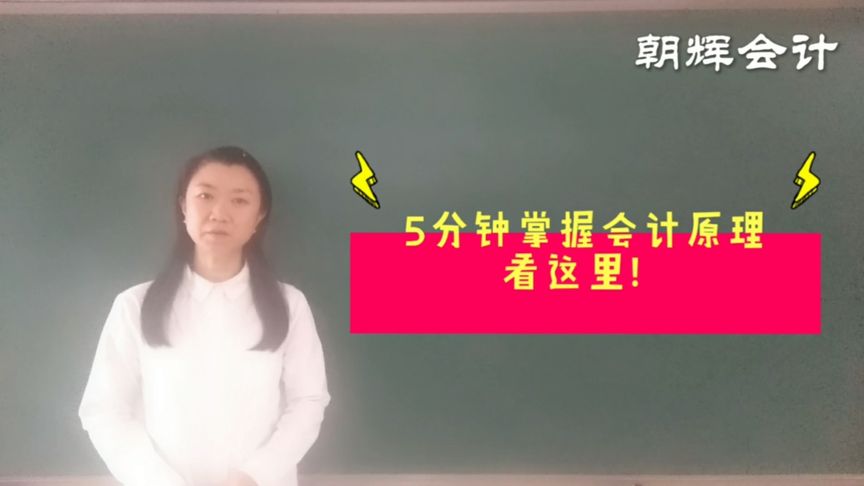 5分钟掌握会计原理看这里!