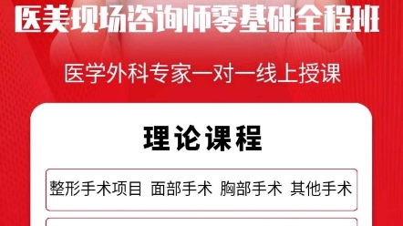 小白想成为医美现场咨询师需要学习哪些课程?