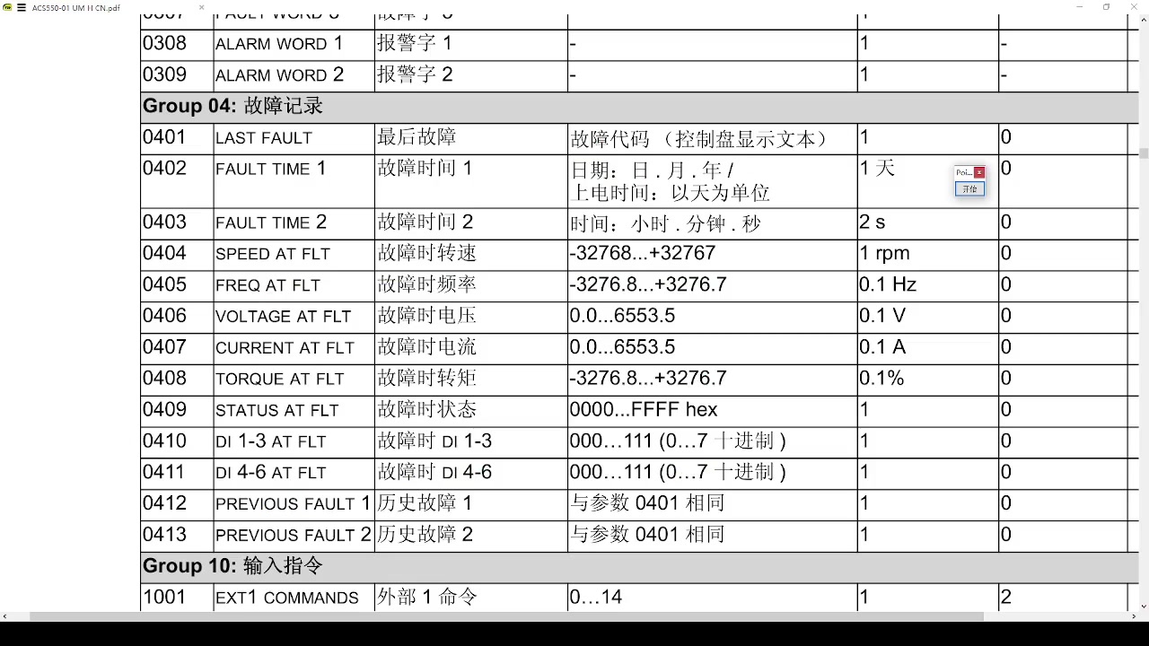 变频器控制电机正反转运行,ABB变频器ACS550如何设置参数,1001...