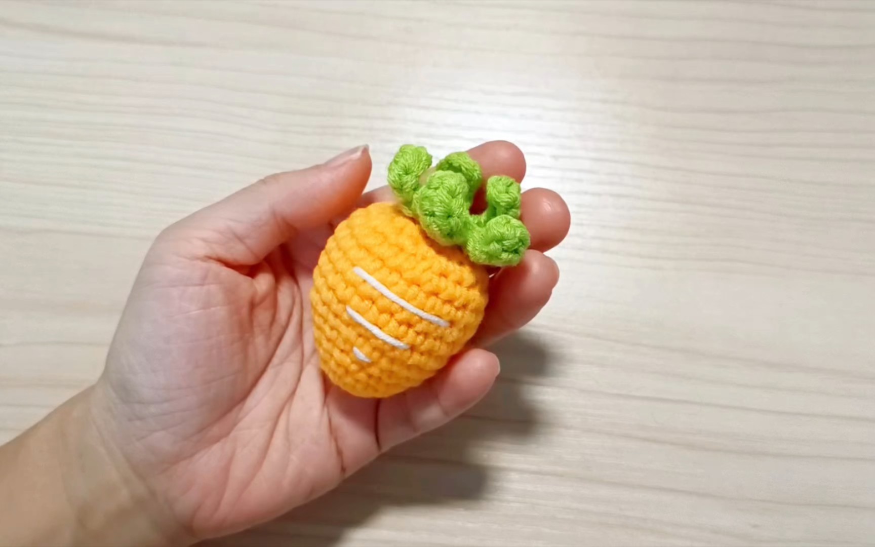 045 挑战钩织100款钩织小物之手钩小胡萝卜,手钩编织教程简单易上手