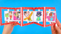 在家自制双面旋转卡通画册,制作简单有趣,特别适合亲子活动
