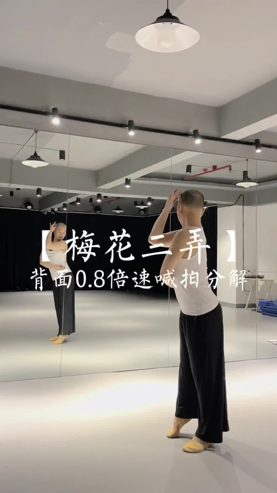 梅花三弄喊拍分解快点学梅花三弄舞蹈背面教学古典舞