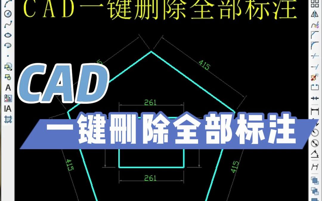 CAD一键删除全部标注