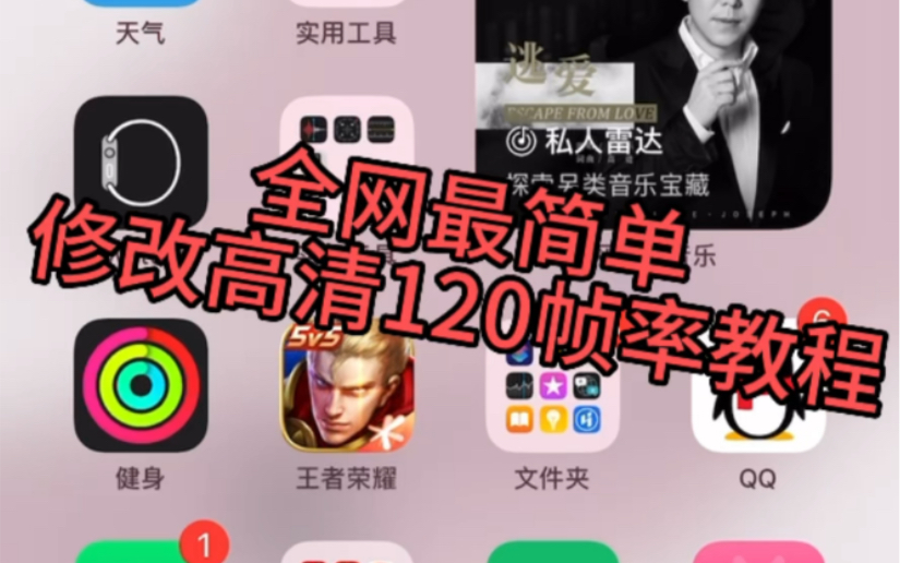 2023最新苹果修改高清120帧率教程!三分钟教会你!