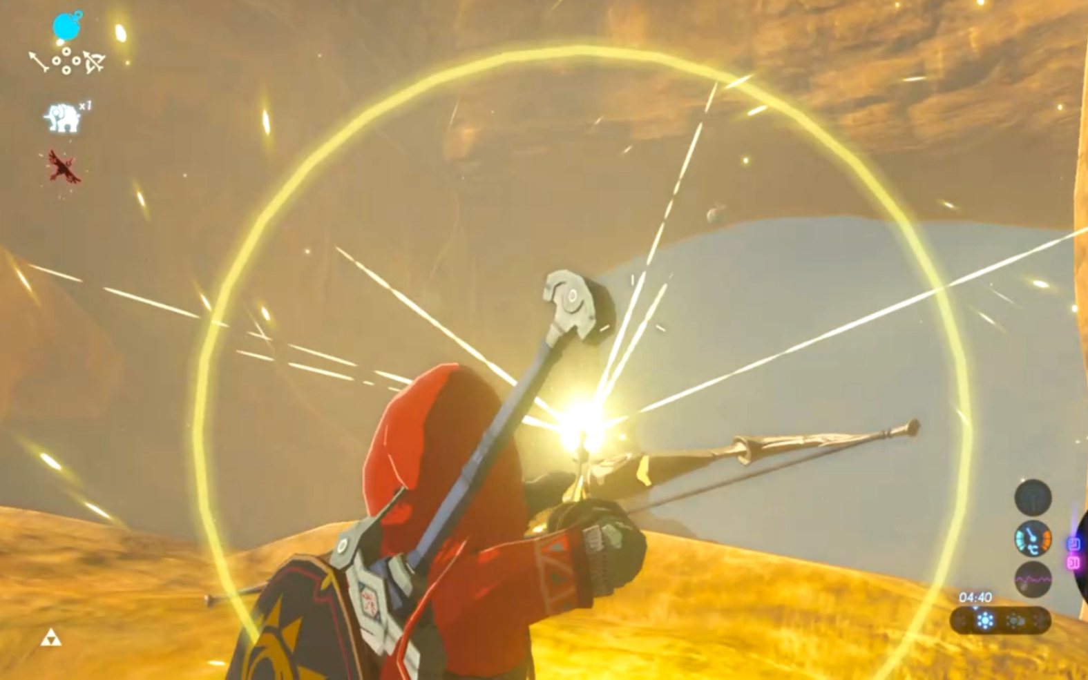 塞尔达传说-黄昏之光弓真的好用,好奇到底能射多远?