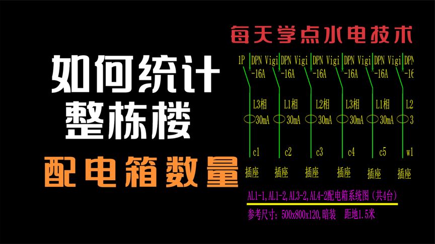 水电算量|统计全楼配电箱数量,如何按不同规格,分别计算?