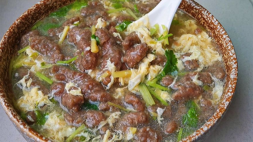 福建人特爱吃的牛肉兜汤,原来这样做才好吃,吃一次就念念不忘的
