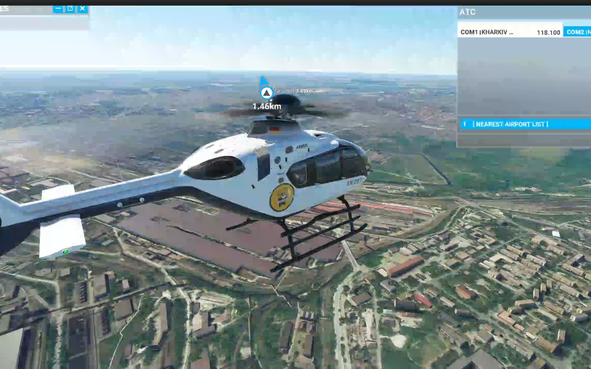 微软模拟飞行-直升机降落亚速钢铁厂