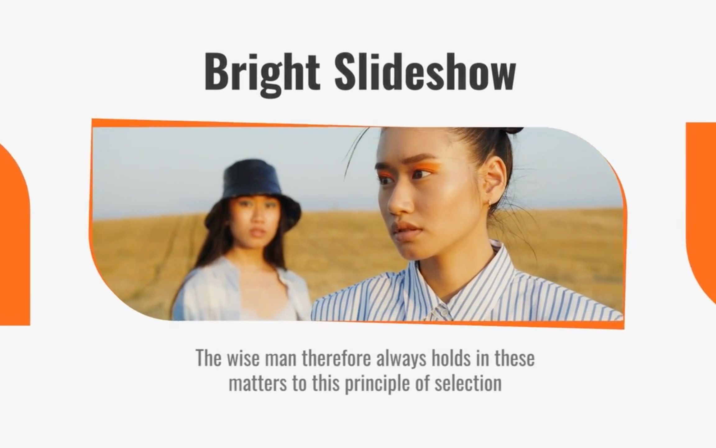 明亮的幻灯片PR模板