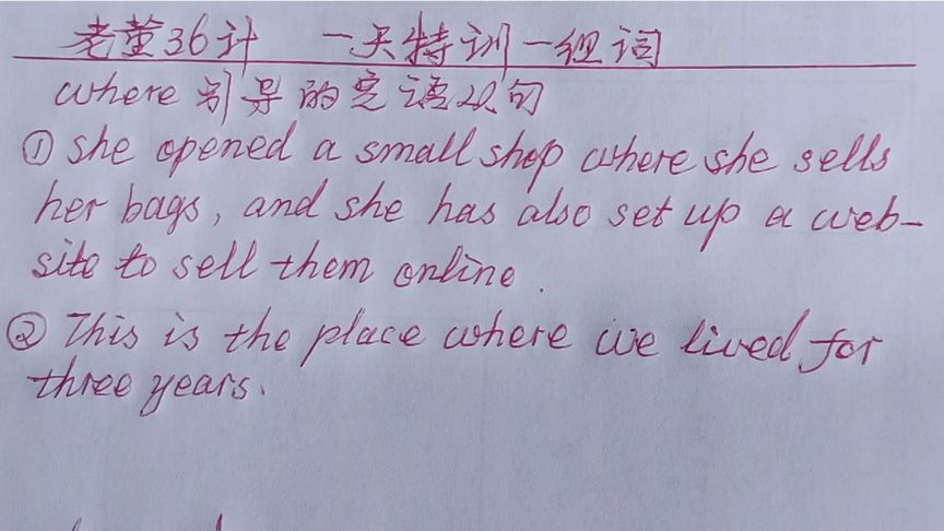 特训where引导的定语从句