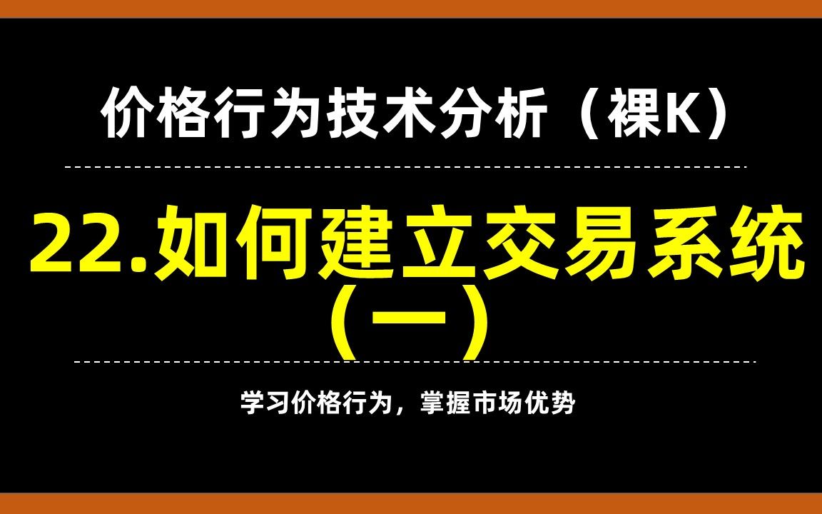 22.如何建立交易系统, 详细解读亲自带你设计一套交易系统一