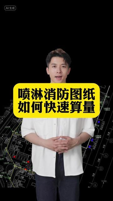 喷淋消防图纸,如何快速算量#电气 #cad教程 #给排水