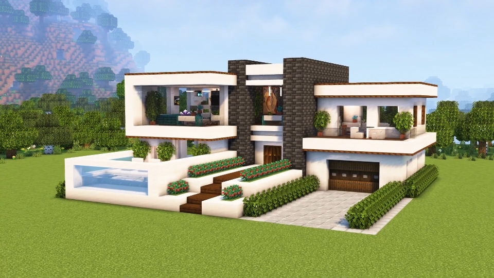 《我的世界》:如何建造一座大型现代别墅 | 教程ߏ