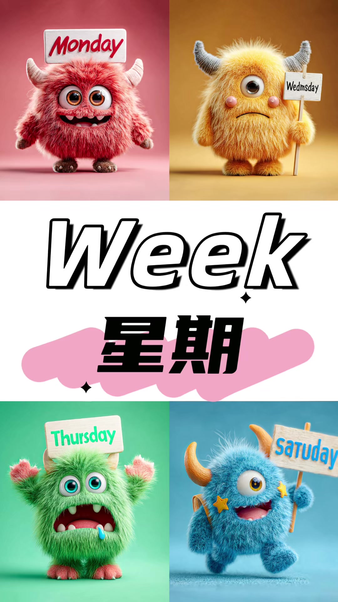 英语启蒙—星期 看动画学习一周英语单词#趣味英语 #英语启蒙 #英语...