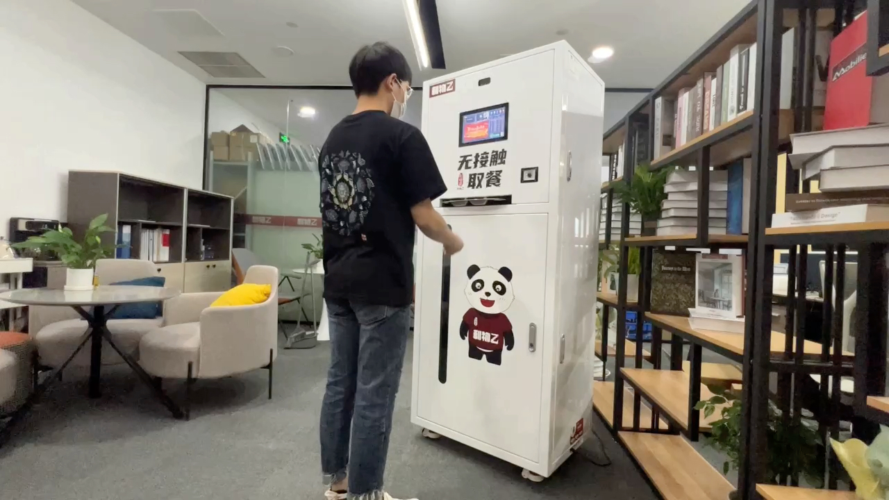 智能分餐盘机展示,利物乙智慧食堂订餐系统,人脸识别自助取餐盘视频