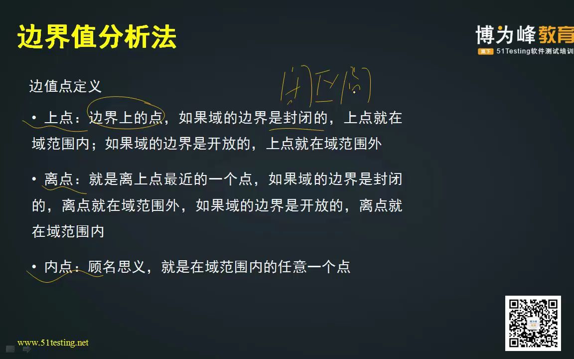 11边界值分析法上点、离点和内点 - 黑盒测试用例设计 - 博为峰教育 - ...