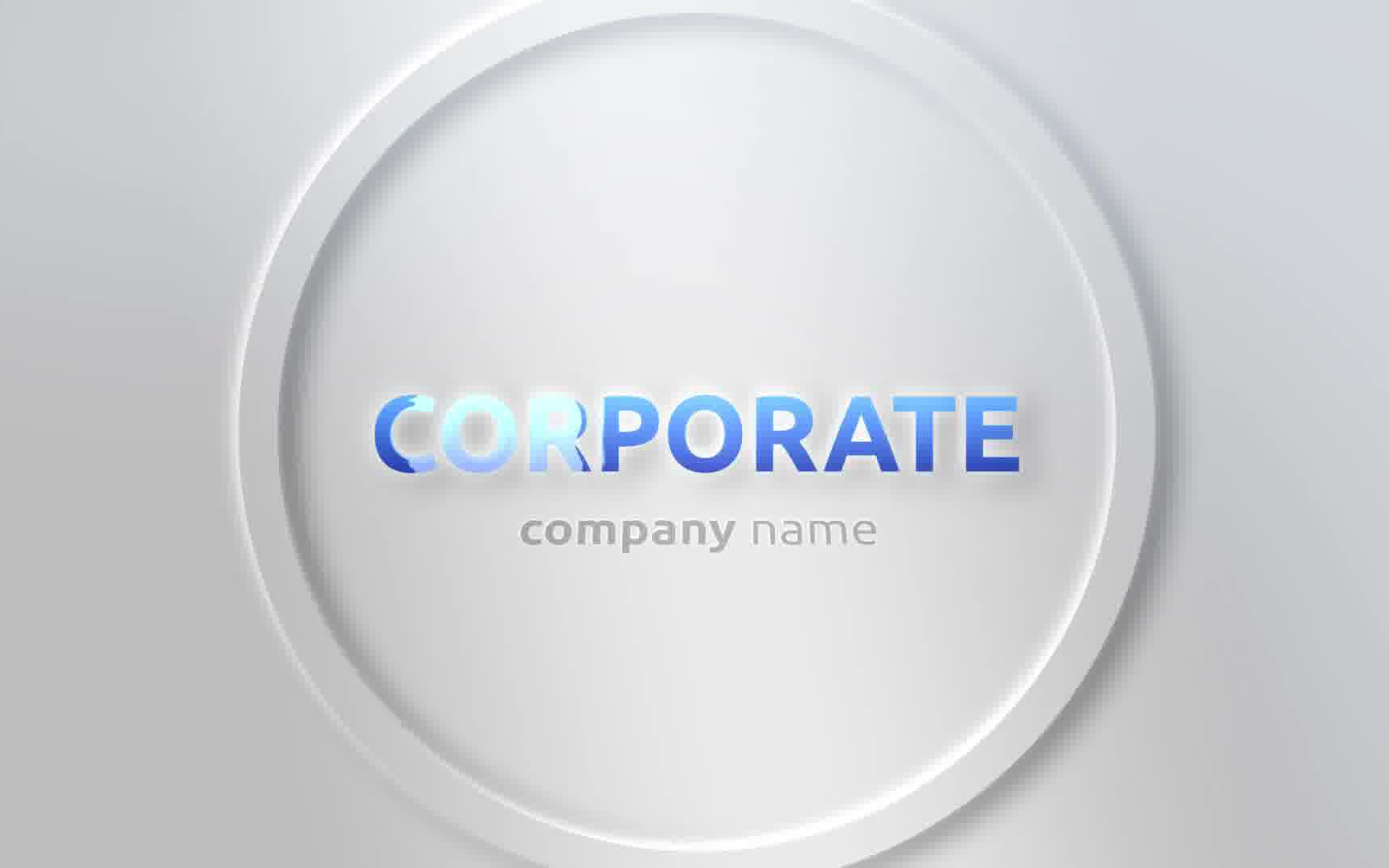 AE模板-干净现代简洁同色3D生长特效的动态LOGO片头模板动态徽标...