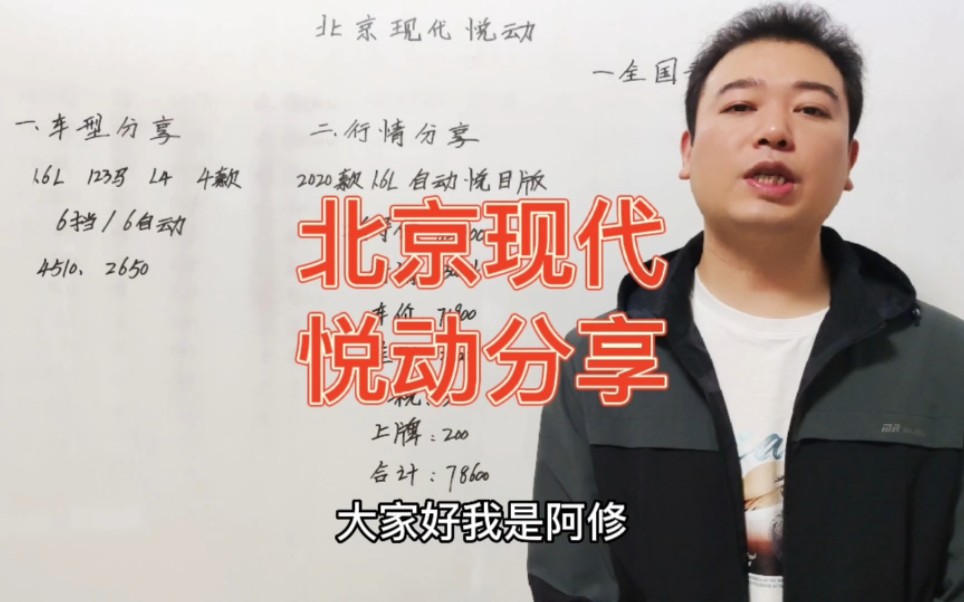 北京现代悦动怎么选,现代悦动购车预算落地价分享