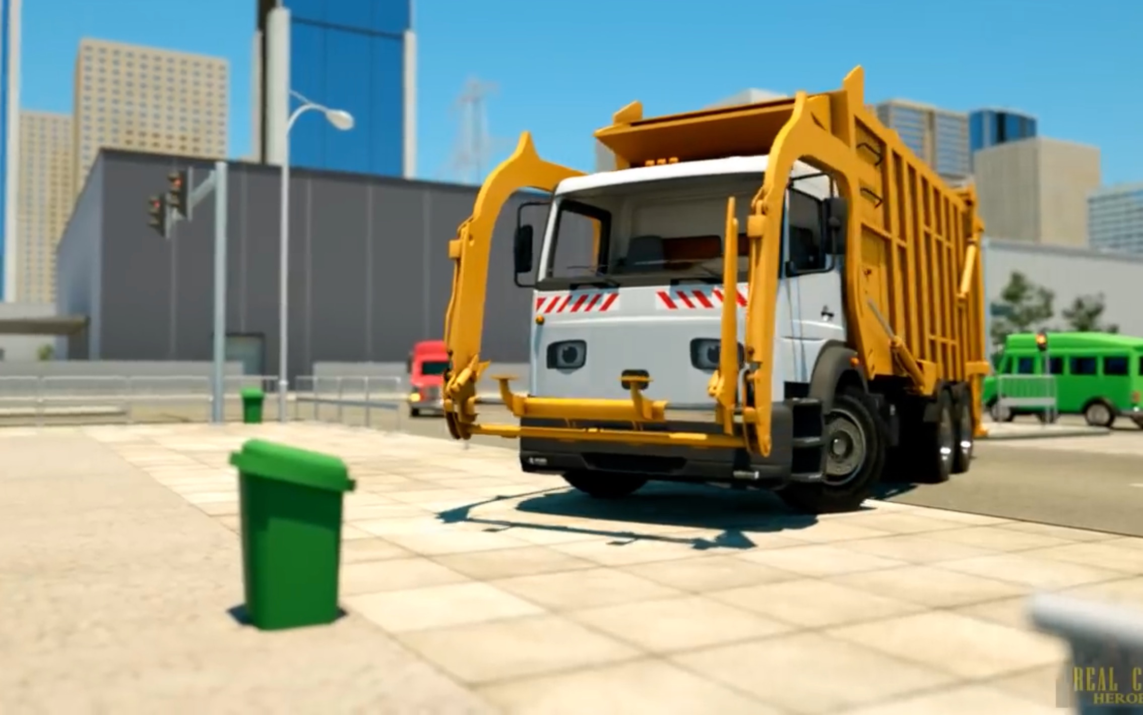 幼儿英语动画玩具启蒙色彩拼图|垃圾车城市清洁车