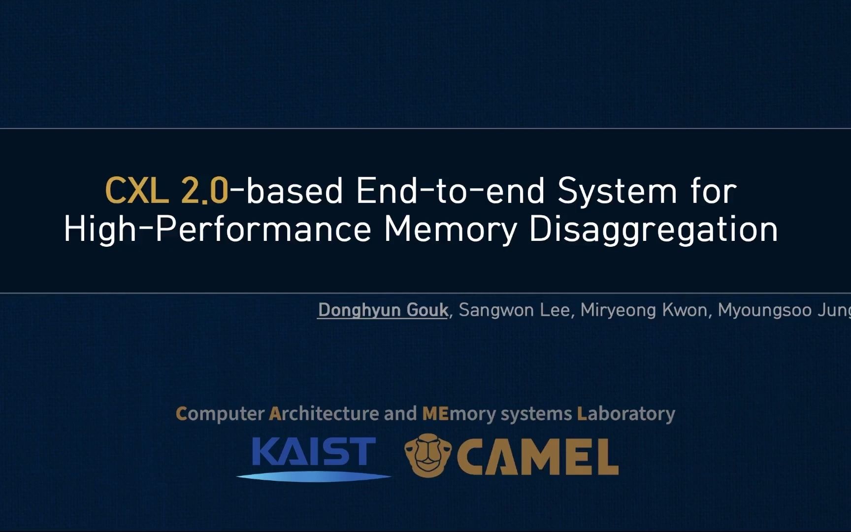 CXL 2.0-based End-to-end System for High-Performance Memory Dis...
