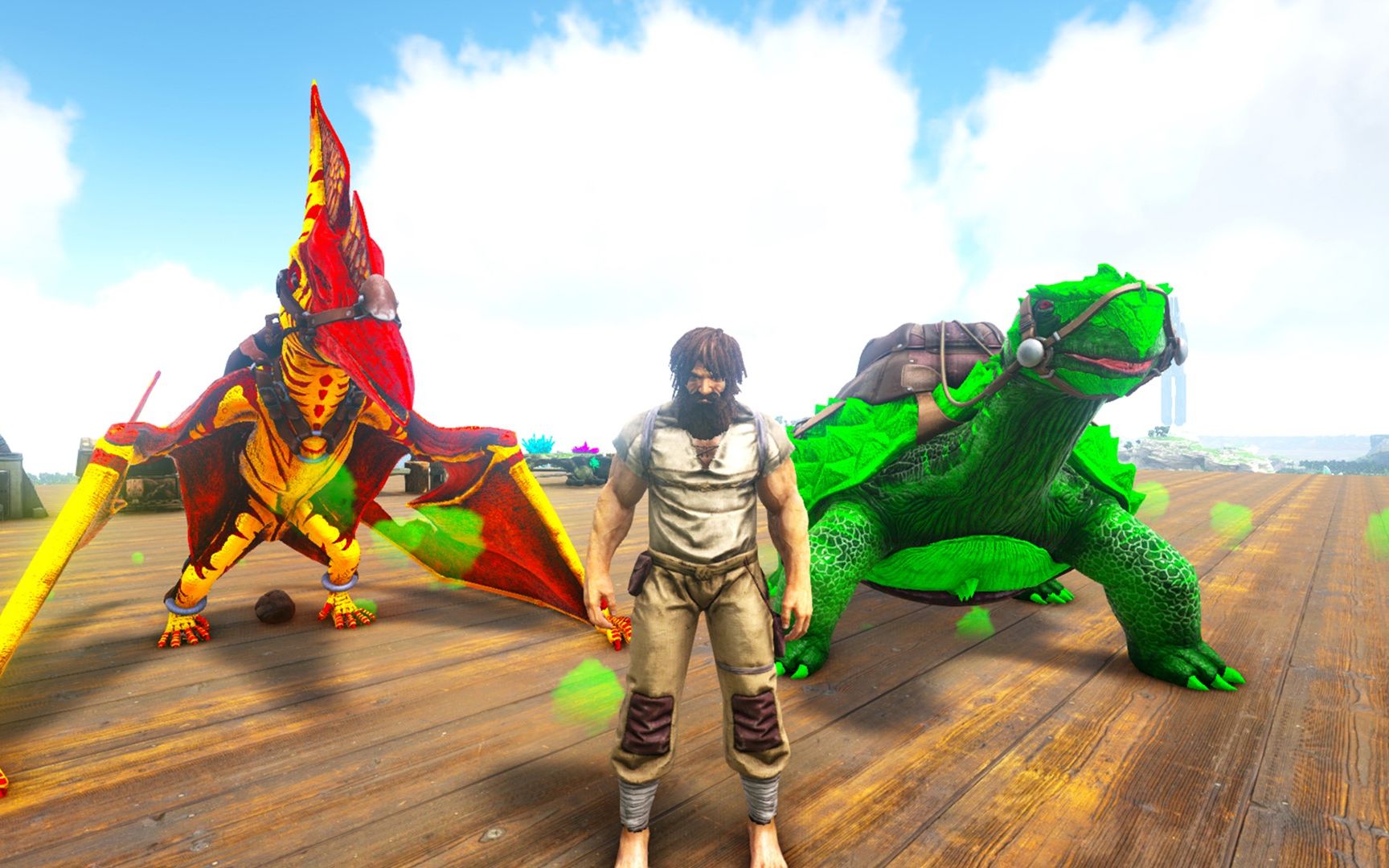 方舟生存进化:水晶岛 05 可以在海底飞的无齿翼龙太牛了