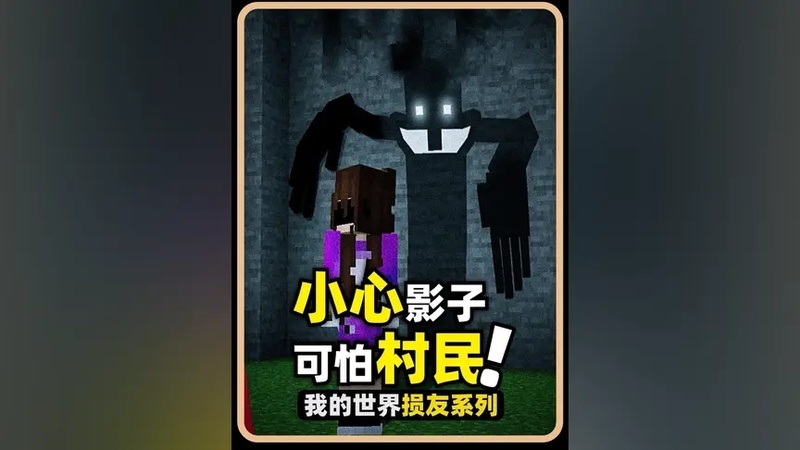我的世界:玩家发现了传说中的“影子村民”!诡异的样子十分恐怖