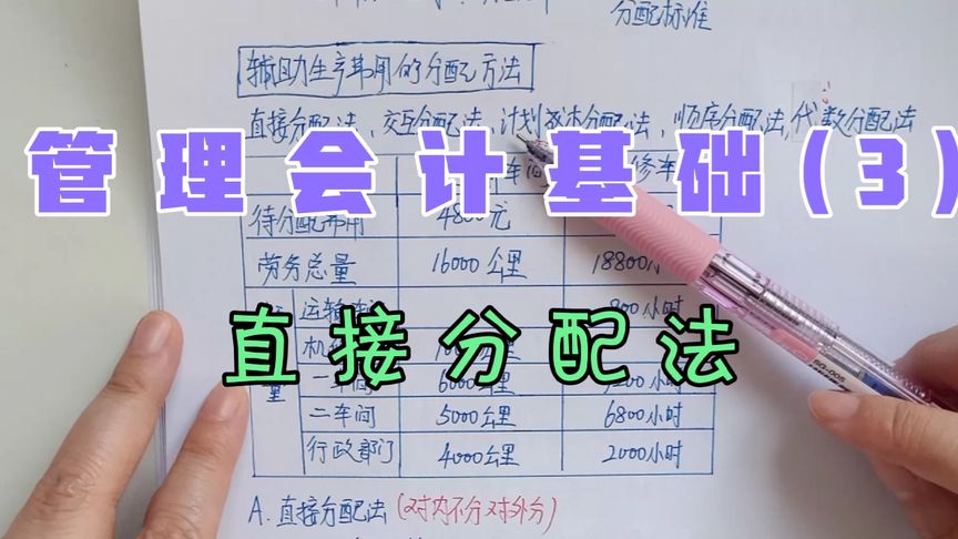 【管理会计基础】辅助生产费用的分配(1):直接分配法