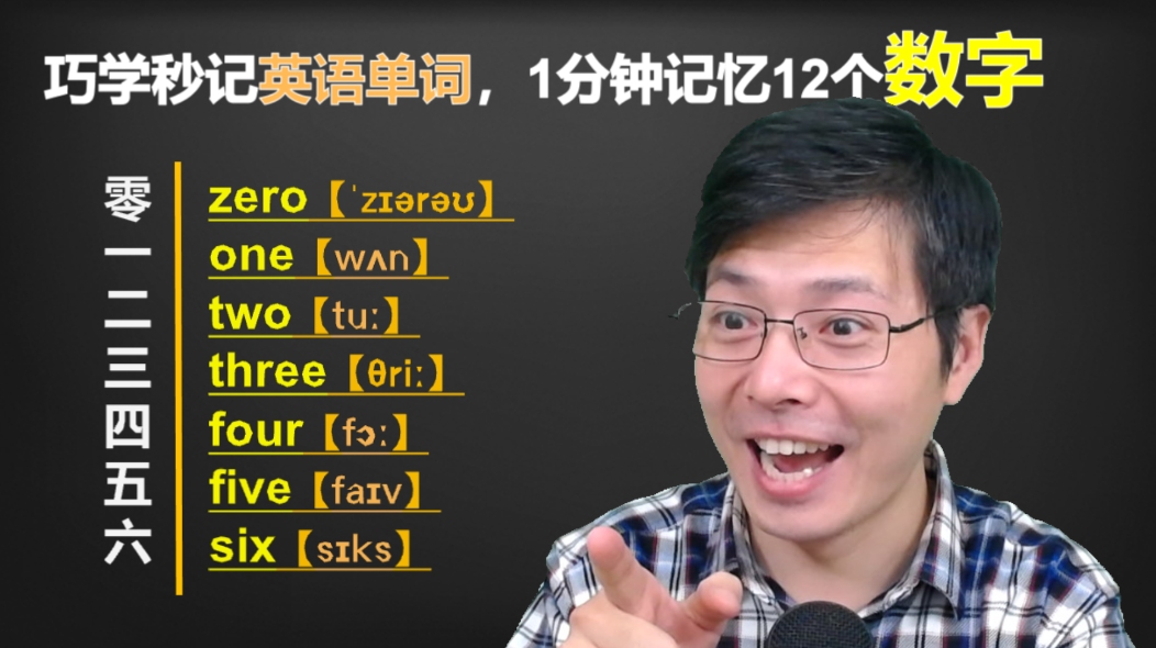 零基础学英语,哪些单词先掌握?跟山姆老师学习1到12数字单词