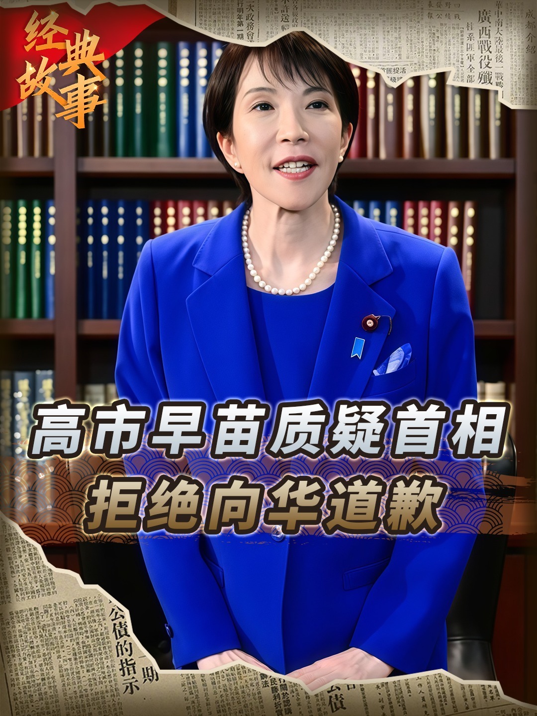高市早苗死不悔改!早年曾质疑首相村山,拒绝向华道歉