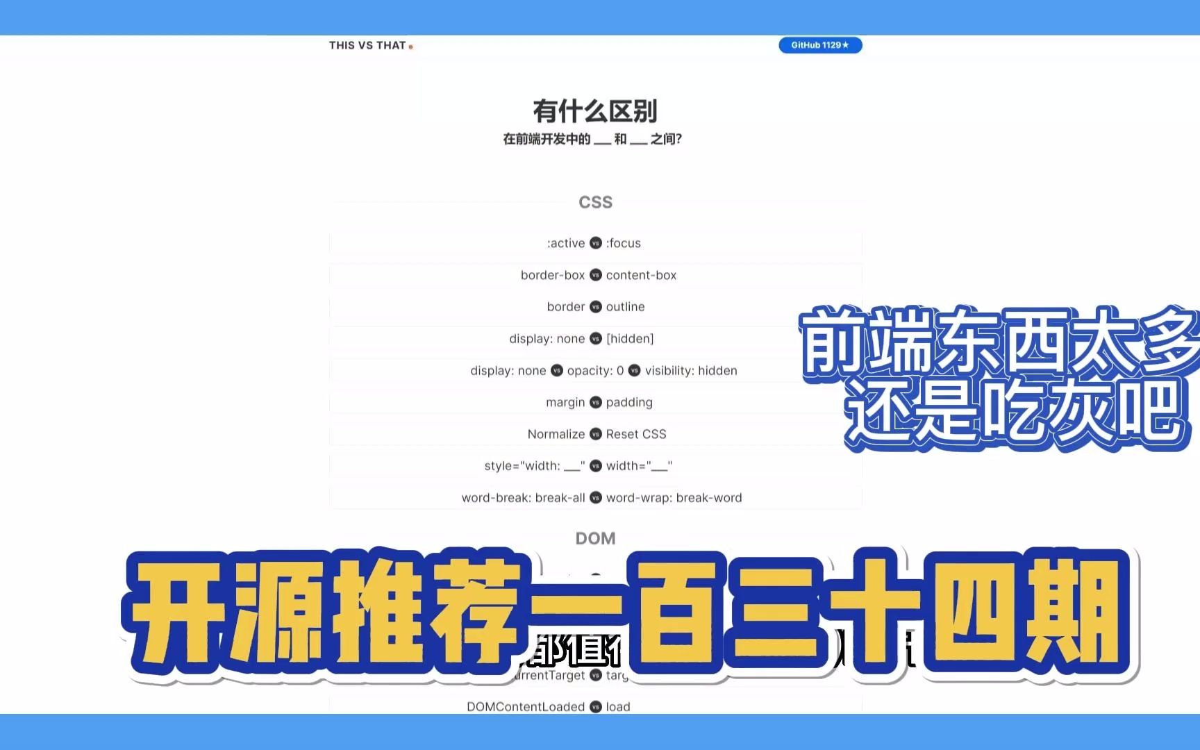 【开源推荐一百三十四期】在前端开发中的 _ 和 _ 之间,比如class和id,...