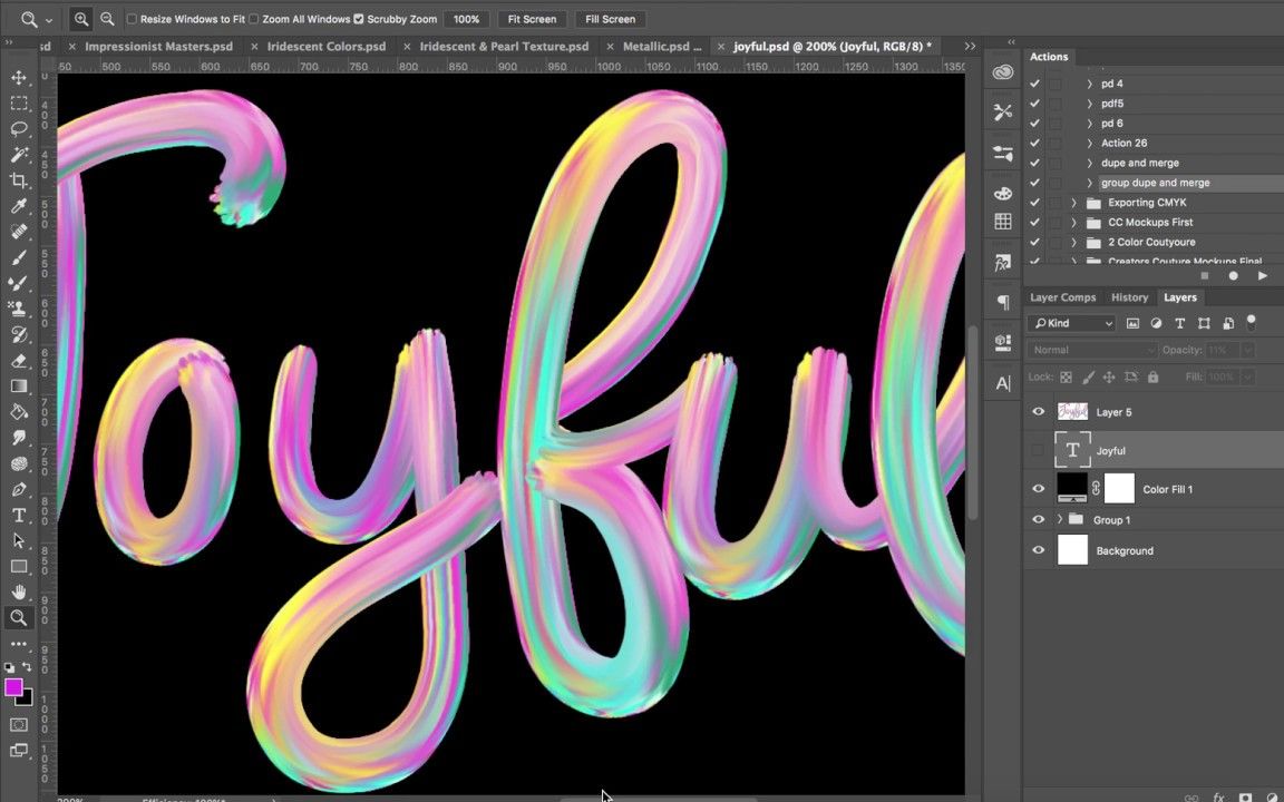 【手绘笔刷立体字体风格】Easy "hand-painted' text with Photoshop ...