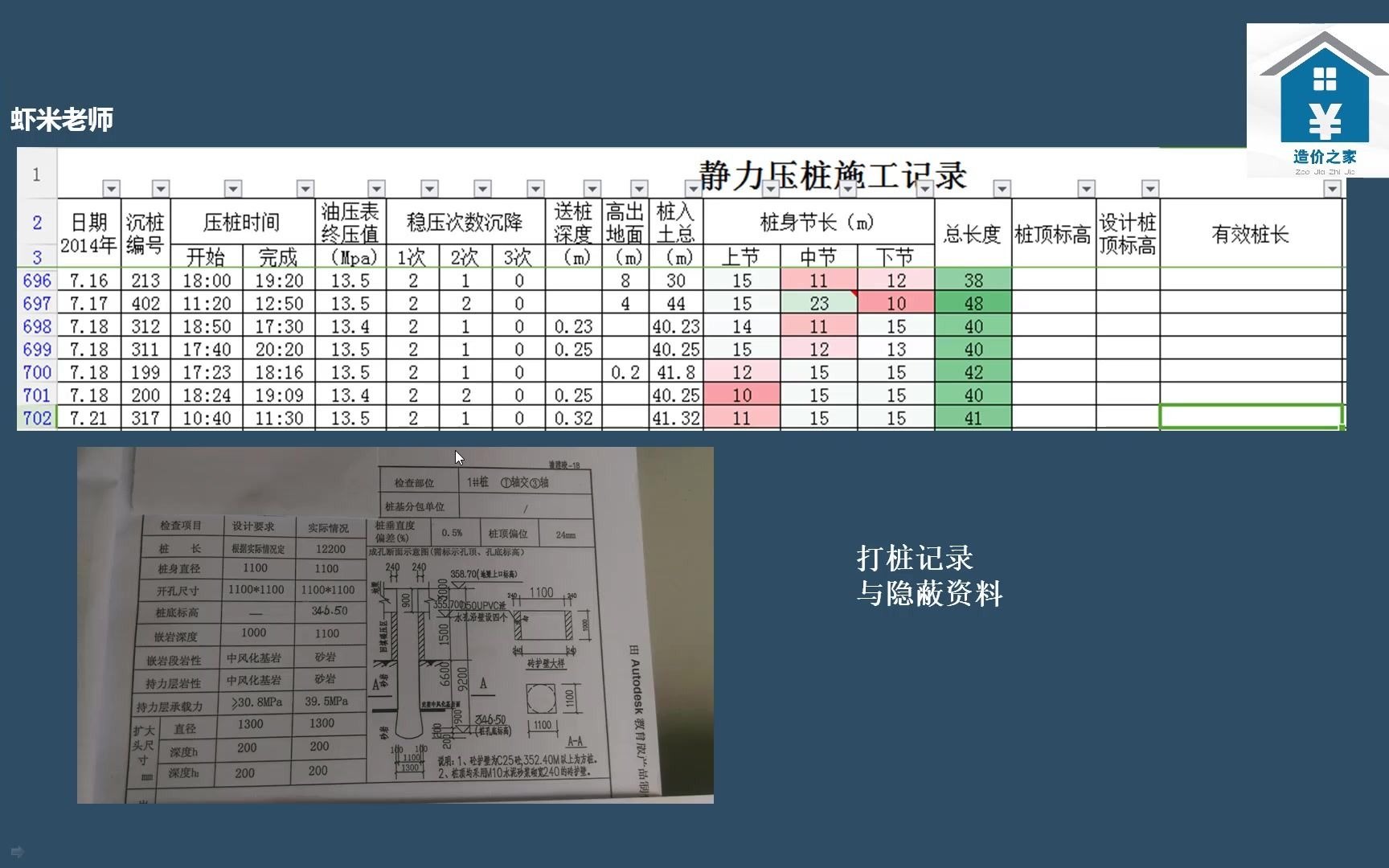 图纸没给桩的长度怎么算量?