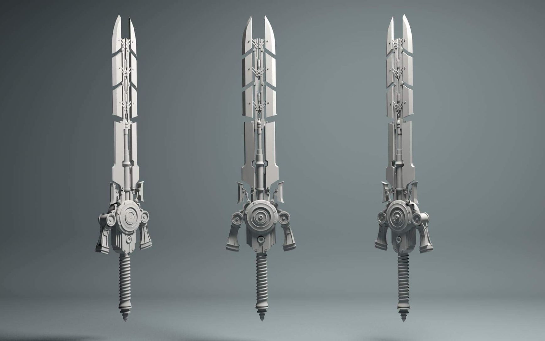 3Dmax赛博剑建模,从零开始制作一把属于自己的大宝剑。