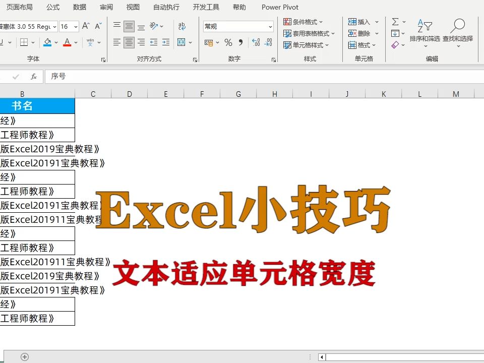 excel小技巧:文本适应单元格宽度,升职加薪系列