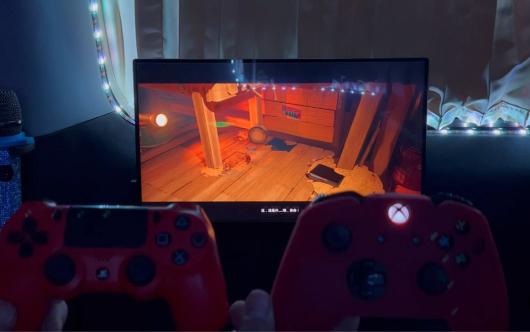 GPD win4蓝牙连接2个手柄玩NS模拟器双人成行