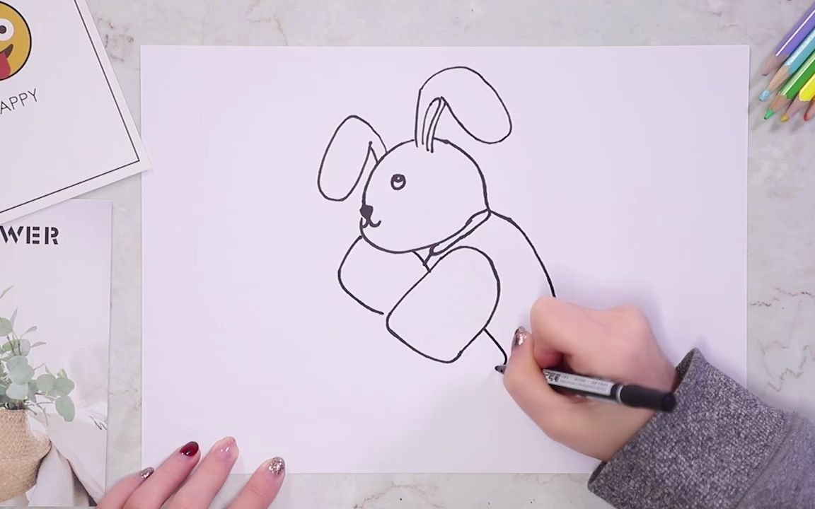 兔子简笔画怎么画