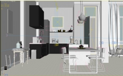 【max】厨房整体模型建模