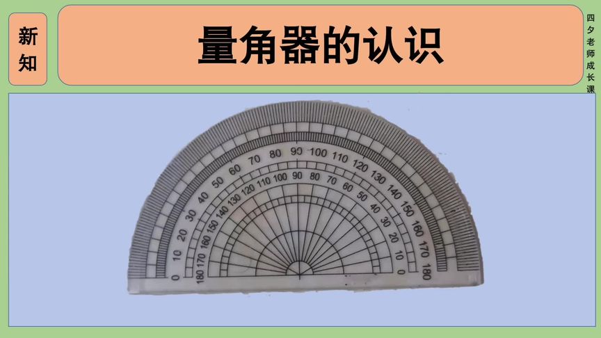 四年级数学:量角器的认识(量角器各部分的名称)