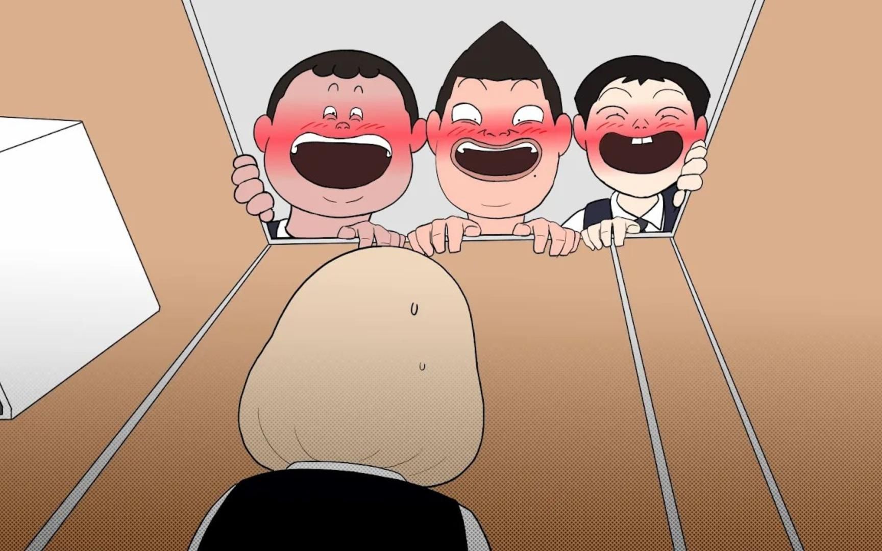 女同学不小心进错男厕所