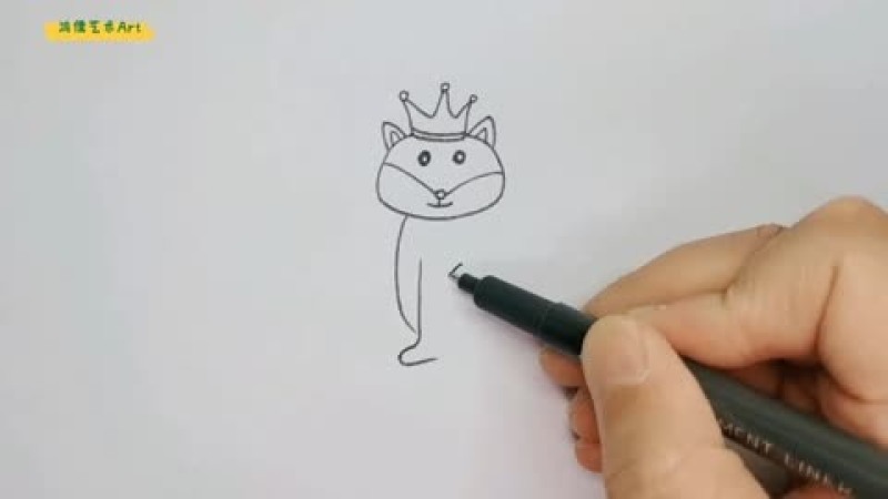美丽的狐狸公主简笔画,收藏试试吧