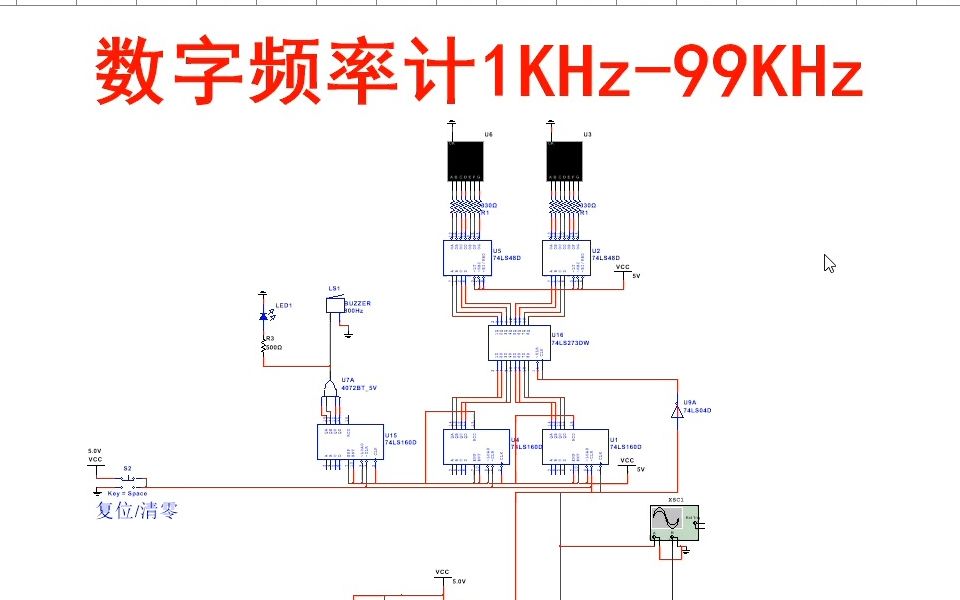 【完整版】数字频率计频率测量(含Multisim仿真和报告)