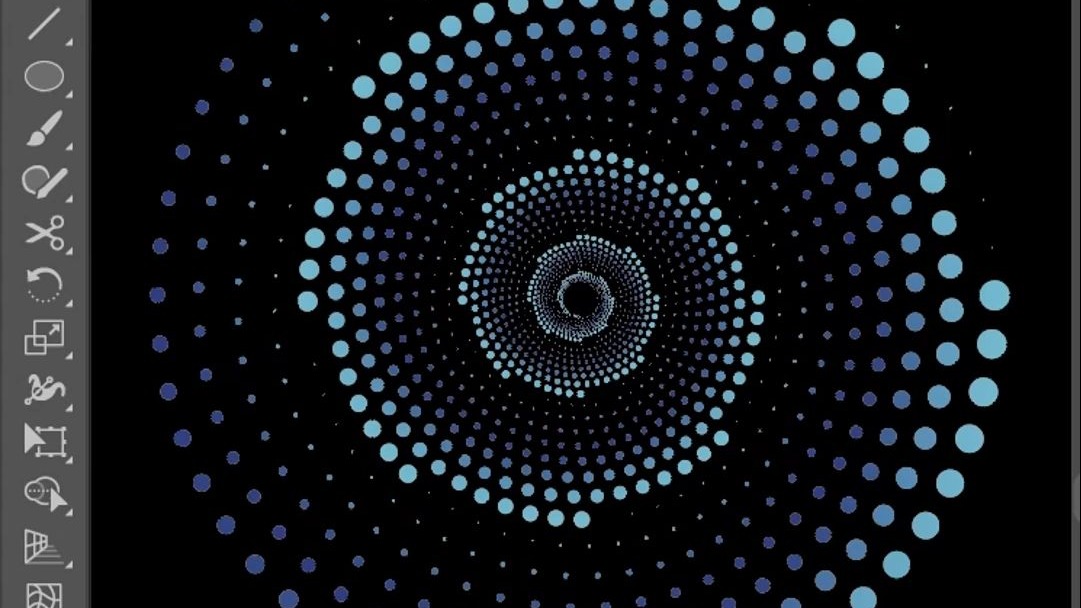 ai教程-快速学会渐变圆点效果!