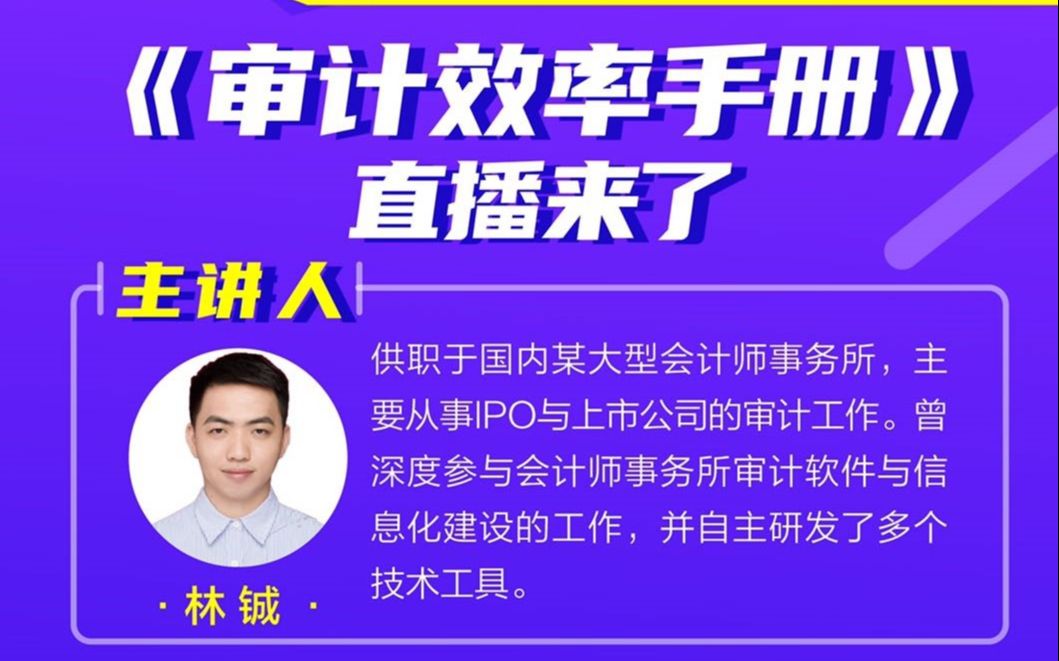 20200614《审计效率手册》林铖直播