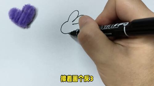 3秒学会!用数字3画出超萌小兔子,孩子一看就会的简笔画教程